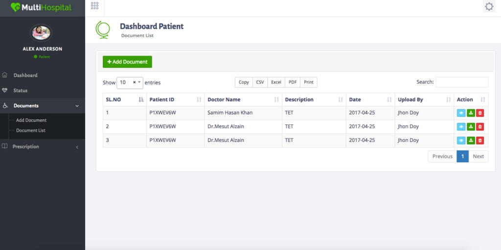 Simple Hospital Management System - buy on Templates.Expert